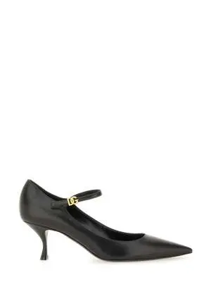 Dolce & Gabbana Leather Pumps With Buckle Detail - Black