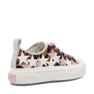 Amiri Zebra Stars Court Low Top Sneakers