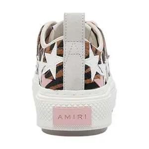 Amiri Zebra Stars Court Low Top Sneakers