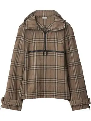 Burberry Checked Zip-up Jacket - Multicolor