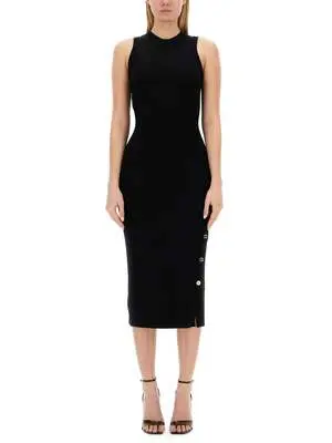 Moschino Buttoned Midi Dress - Black