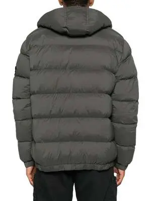 Stone Island Padded Hooded Down Jacket - Gray