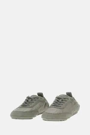 Fendi Ff Jacquard Nylon & Suede Lace-up Sneakers - Multicolor