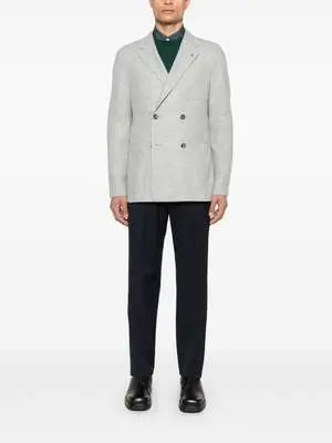 Tagliatore Wool Double Breasted Blazer - Multicolor