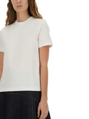 Jacquemus Embroidered Cotton T-shirt - White
