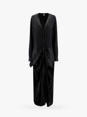 TOTEME Long Viscose Dress - Multicolor
