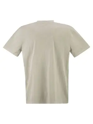 A.p.c. Organic Cotton T-shirt With Logo Print - Green