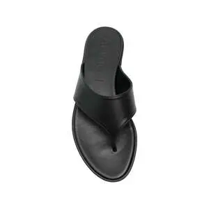 AeydĒ Nappa Leather Thong Sandals - Black