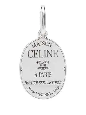 Celine Silver Brass Oval Maison Charm Pendant