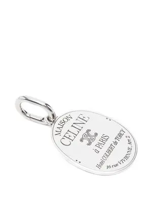 Celine Silver Brass Oval Maison Charm Pendant