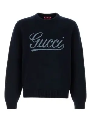 Gucci GUCCI Wool Crewneck Sweater With Embroidered Logo Multicolor