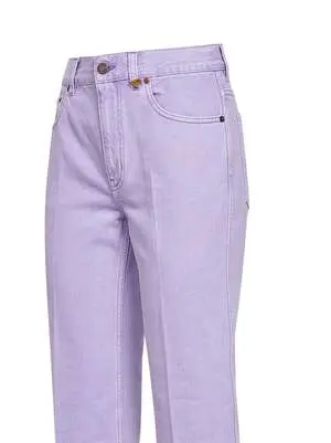 Chloé Straight Leg Garment-dyed Organic Cotton Denim Jeans - Multicolor