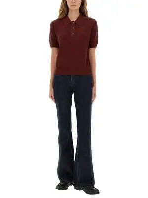Burberry 100% Wool Short Sleeve Polo