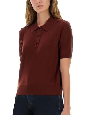 Burberry 100% Wool Short Sleeve Polo