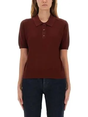 Burberry 100% Wool Short Sleeve Polo - Multicolor