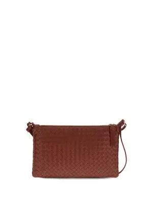 Bottega Veneta Intrecciato Woven Shoulder Bag - Red