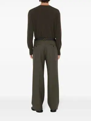 Burberry Wool Tailored Pants - Multicolor