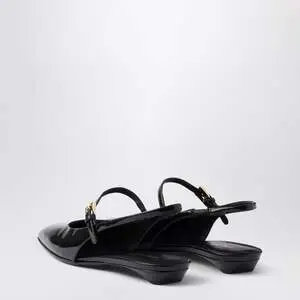 Prada Patent Leather Slingback Ballerinas - Black