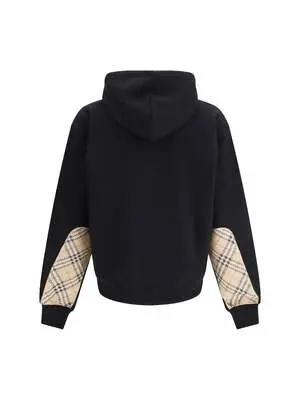 Burberry Hooded Zip-up Sweatshirt With Embroidered Equestrian Knight Design