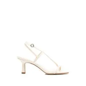 AeydĒ T-bar Square Toe Sandals - Cream