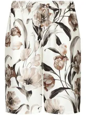 Dolce & Gabbana Silk Printed Bermuda Shorts - Multicolor