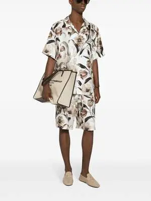 Dolce & Gabbana Silk Printed Bermuda Shorts