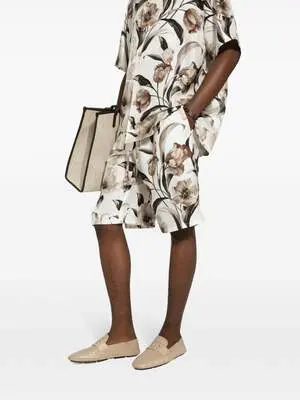 Dolce & Gabbana Silk Printed Bermuda Shorts