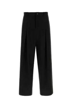 Loewe Cotton Wide-leg Pant - Black