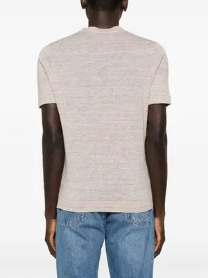 Brunello Cucinelli Linen Blend Short Sleeve Sweater