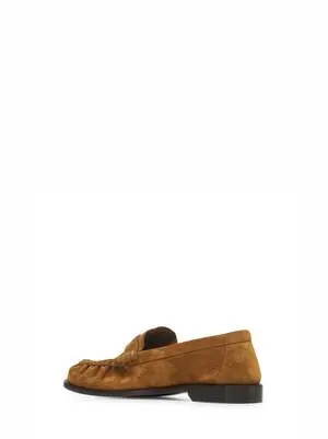 Saint Laurent Suede Loafers With Cassandre Decoration