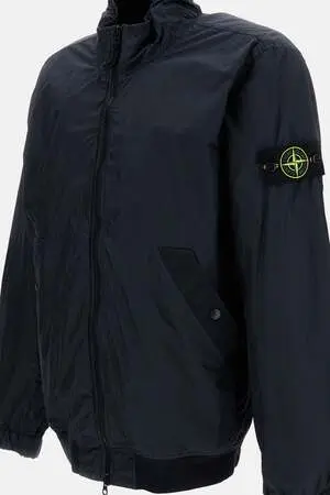 Stone Island Zip-up Bomber Jacket With Stand Collar - Multicolor