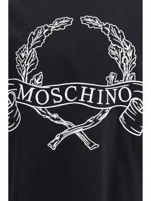 Moschino Maxi Laurel Crown Embroidery T-shirt - Black