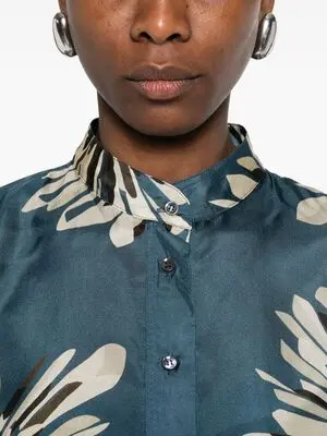Brunello Cucinelli Printed Silk Shirt