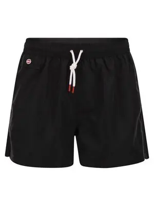 Kiton Short Swim Boxers With Embroidered Logo - Black