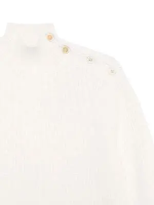 Prada Cashmere Button Detailed Turtleneck Sweater - Multicolor
