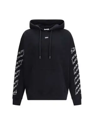 Off-White Chain Araldic Arrow Skate Hoodie - Black