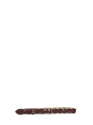 Fendi Woven Leather Reversible Ff Belt - Multicolor
