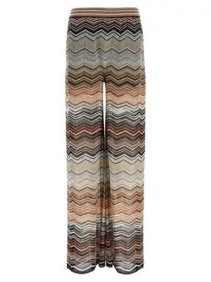 Missoni Chevron Lamé Sequined Wide-leg Pants