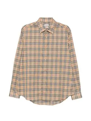 Burberry Burberry Men Check Cotton Shirt Multicolor