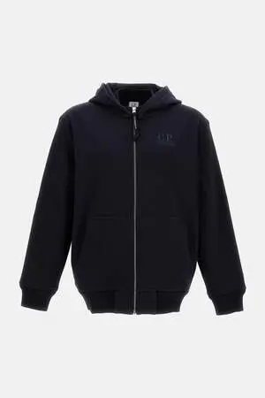 C.P. COMPANY Diagonal Raised Fleece Zip Hooded Sweatshirt - Multicolor