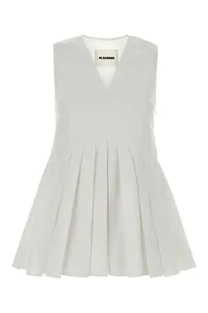 JIL SANDER Poplin Top - White