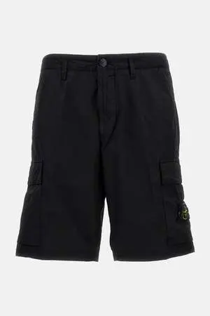 Stone Island Stretch Cotton Cargo Shorts - Multicolor