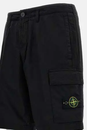 Stone Island Stretch Cotton Cargo Shorts - Multicolor