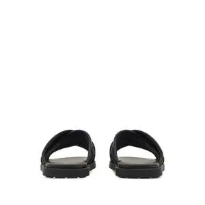 FERRAGAMO Woven Leather Crossover Strap Sandals