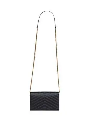 Saint Laurent Cassandre Classic Envelope Clutch With Chain Strap