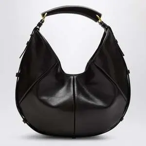 Saint Laurent Medium Mombasa Hobo Bag In Calfskin Leather - Brown