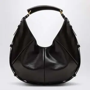 Saint Laurent Medium Mombasa Hobo Bag In Calfskin Leather - Brown