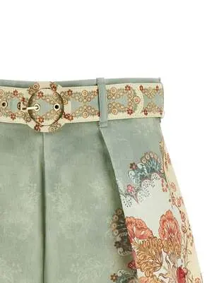 Zimmermann Daylight Floral Print Linen Shorts