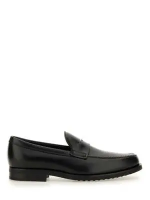 TOD'S Leather Loafers - Black
