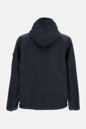 Stone Island Hooded Zip-up Jacket With Removable Logo Label - Multicolor